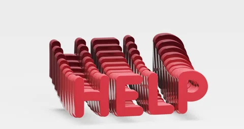 Looping animation of the text "HELP". | Stock Video | Pond5
