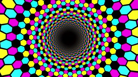Looping animation of a trippy endless tu... | Stock Video | Pond5