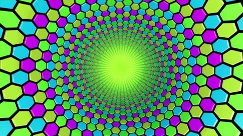Looping animation of a trippy endless tu... | Stock Video | Pond5