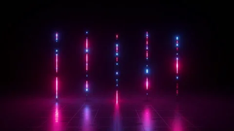 Looping animation of vertical lines glow... | Stock Video | Pond5