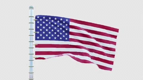 Looping animation of the waving flag of ... | Stock Video | Pond5