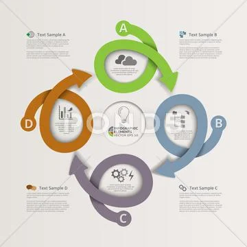 Looping Arrows Infographic Background: Graphic #46751101