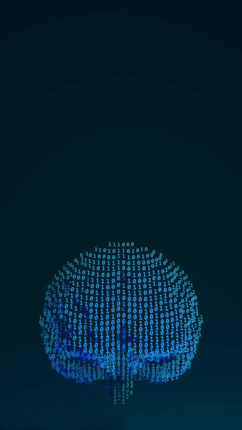 Looping Binary Code Animation Forming a ... | Stock Video | Pond5