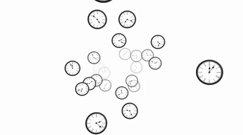 Looping clock animation - 4k, alpha | Stock Video | Pond5