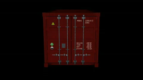 Looping Container Unloading Animation 1 | Stock Video | Pond5