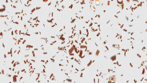 Looping Falling Gold Confetti Animation | Stock Video | Pond5
