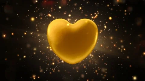 Looping Gold Heart Beat Animation | Stock Video | Pond5
