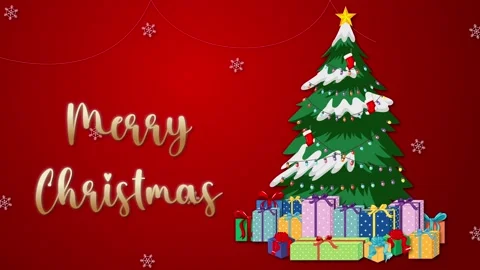 Looping Merry Christmas Motion Graphics ... | Stock Video | Pond5