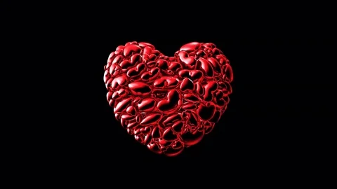 Looping Red Shiny Jewel Heart Beat with ... | Stock Video | Pond5