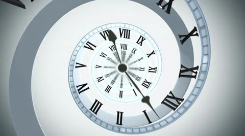 Looping Spiral clock (4k) Looping animat... | Stock Video | Pond5