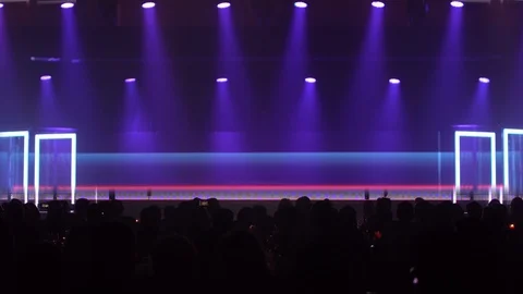 Looping stage background with audience s... | Stock Video | Pond5