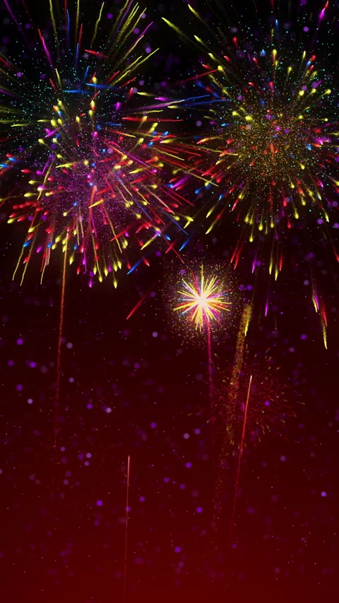 Looping Vertical Fireworks Background | Stock Video | Pond5