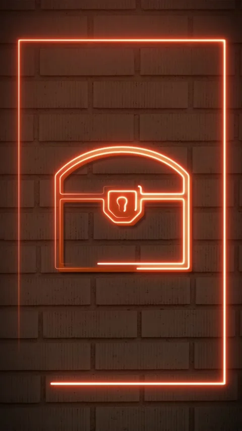 Loot Crate Box Neon Border Animation Ver... | Stock Video | Pond5