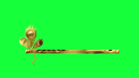 lord Krishna's animated golden flute ani... | Stock Video | Pond5