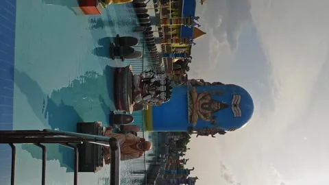 lord shiva lingam in water 4k vertical s... | Stock Video | Pond5