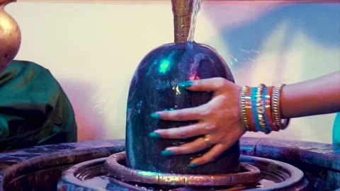 Lord Shiva - Rudrabhishek puja - Rudrabh... | Stock Video | Pond5