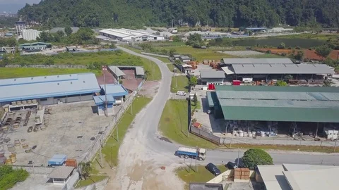 Lorry coming by to the construction site... | Stock Video | Pond5