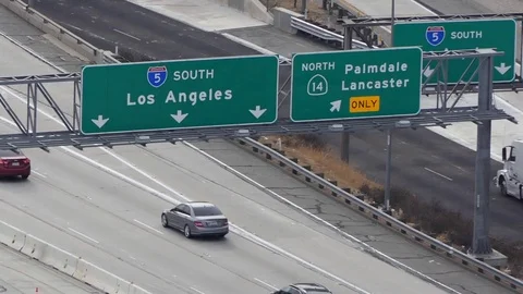 Los Angeles Interstate 5 South Freeway S... | Stock Video | Pond5