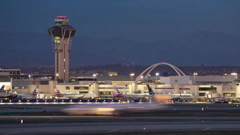 Los Angeles LAX International Airport Ic... | Stock Video | Pond5