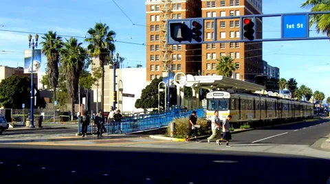 Los Angeles Commuter Train Stock Footage ~ Royalty Free Stock Videos ...
