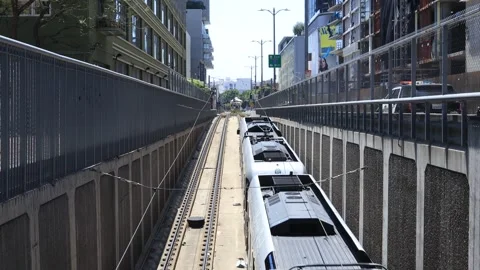 Los Angeles METRO Rail A Line from Azusa... | Stock Video | Pond5