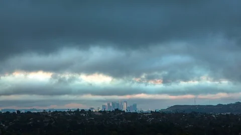 Los Angeles - Skyline in Distance at Sun... | Stock Video | Pond5