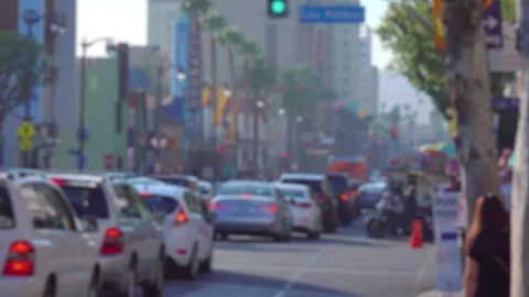 Los Angeles street scene with a mix of h... | Stock Video | Pond5