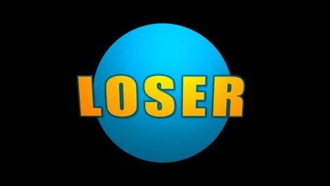 LOSER blue animated pop up button/ Matte... | Stock Video | Pond5