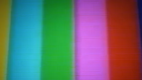 Lost signal VHS glitches and static nois... | Stock Video | Pond5