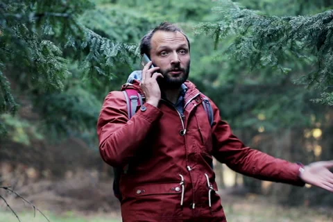 A lost young man talking on cellphone an... | Stock Video | Pond5