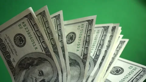 Lot of 100 Dollar Bills Isolated On Chro... | Stock Video | Pond5