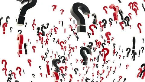 A lot of black and red question marks | Stock Video | Pond5