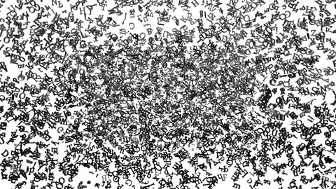 Lot of falling letters | Stock Video | Pond5