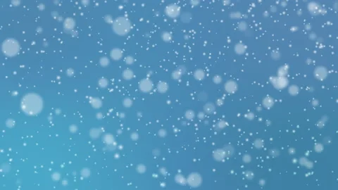 Lots of snow falling on light blue backg... | Stock Video | Pond5