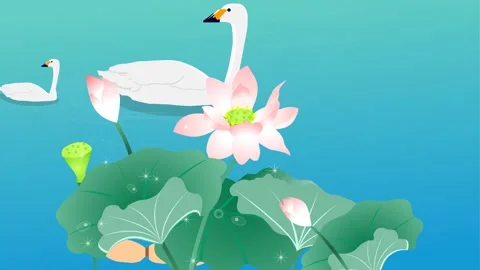 lotus flower background and 2d animation... | Stock Video | Pond5
