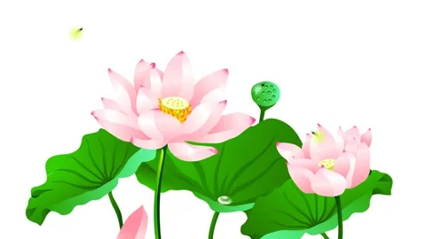 lotus flower background and 2d animation... | Stock Video | Pond5