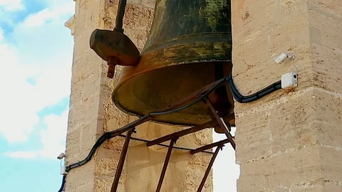 Loud bells on the tower. Video with soun... | Stock Video | Pond5
