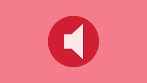 Loud speaker icon red color simple shape... | Stock Video | Pond5