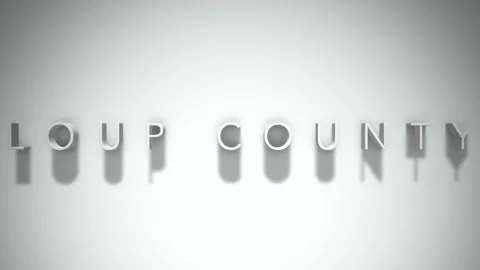 Loup County 3D title animation with shad... | Stock Video | Pond5