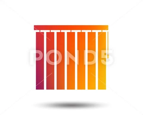 Louvers vertical sign. Window blinds jalousie.: Graphic #94744473