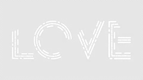 Love Dotted Lines Flow Animation On Alph... | Stock Video | Pond5