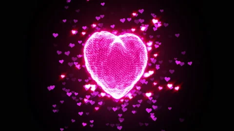 love heart particle loop animation backg... | Stock Video | Pond5