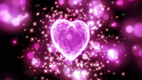 love heart particle loop animation backg... | Stock Video | Pond5