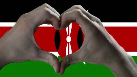 Love for Kenya: Hands Making a Heart Sha... | Stock Video | Pond5