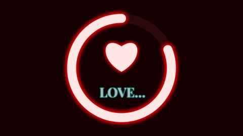 love loading animation in red colour | Stock Video | Pond5