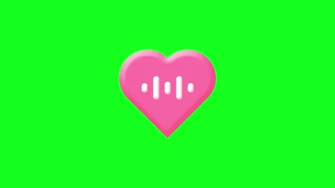 love sounds animated heart sounds green ... | Stock Video | Pond5