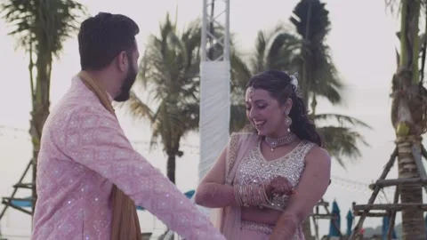Lovely Indian Couple Dancing At Their Pr... | Stock Video | Pond5