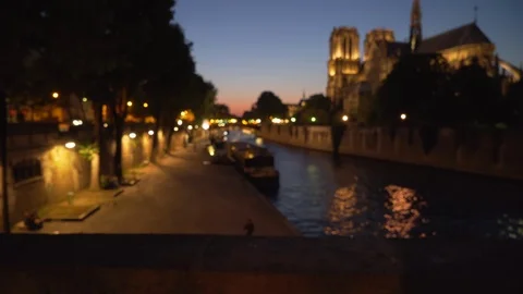 Lovely view of Notre Dame Cathedral acro... | Stock Video | Pond5
