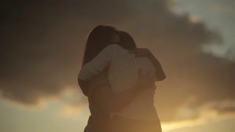 Loving comforting friendly hug friends h... | Stock Video | Pond5