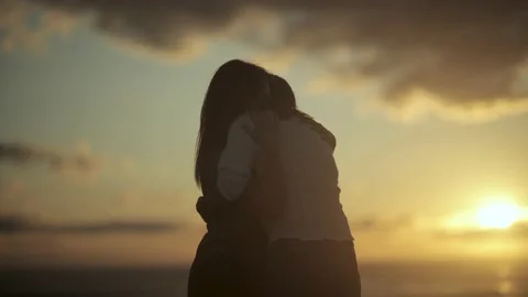 Loving comforting friendly hug friends h... | Stock Video | Pond5